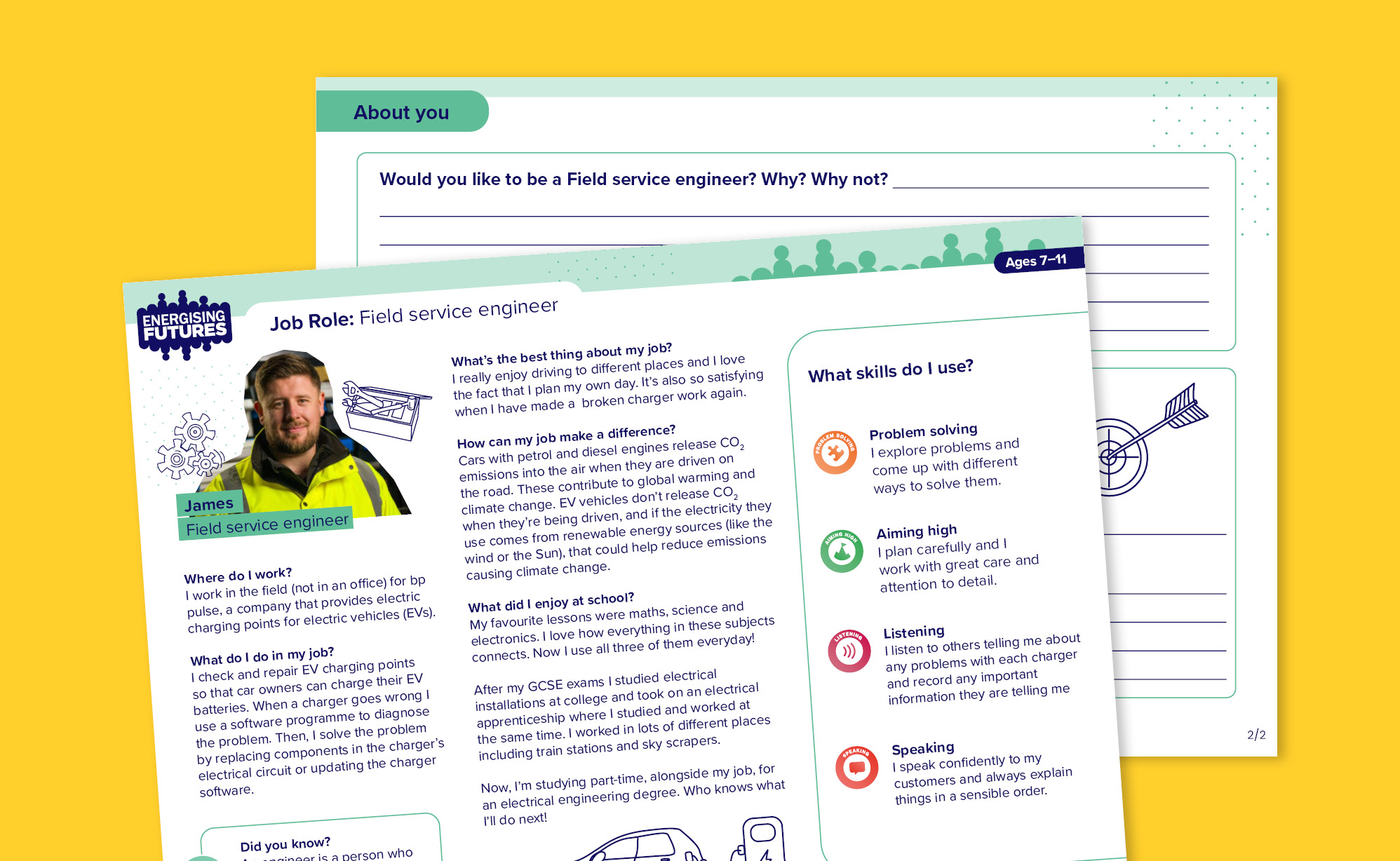 Meet a field service engineer job card | Energising Futures
