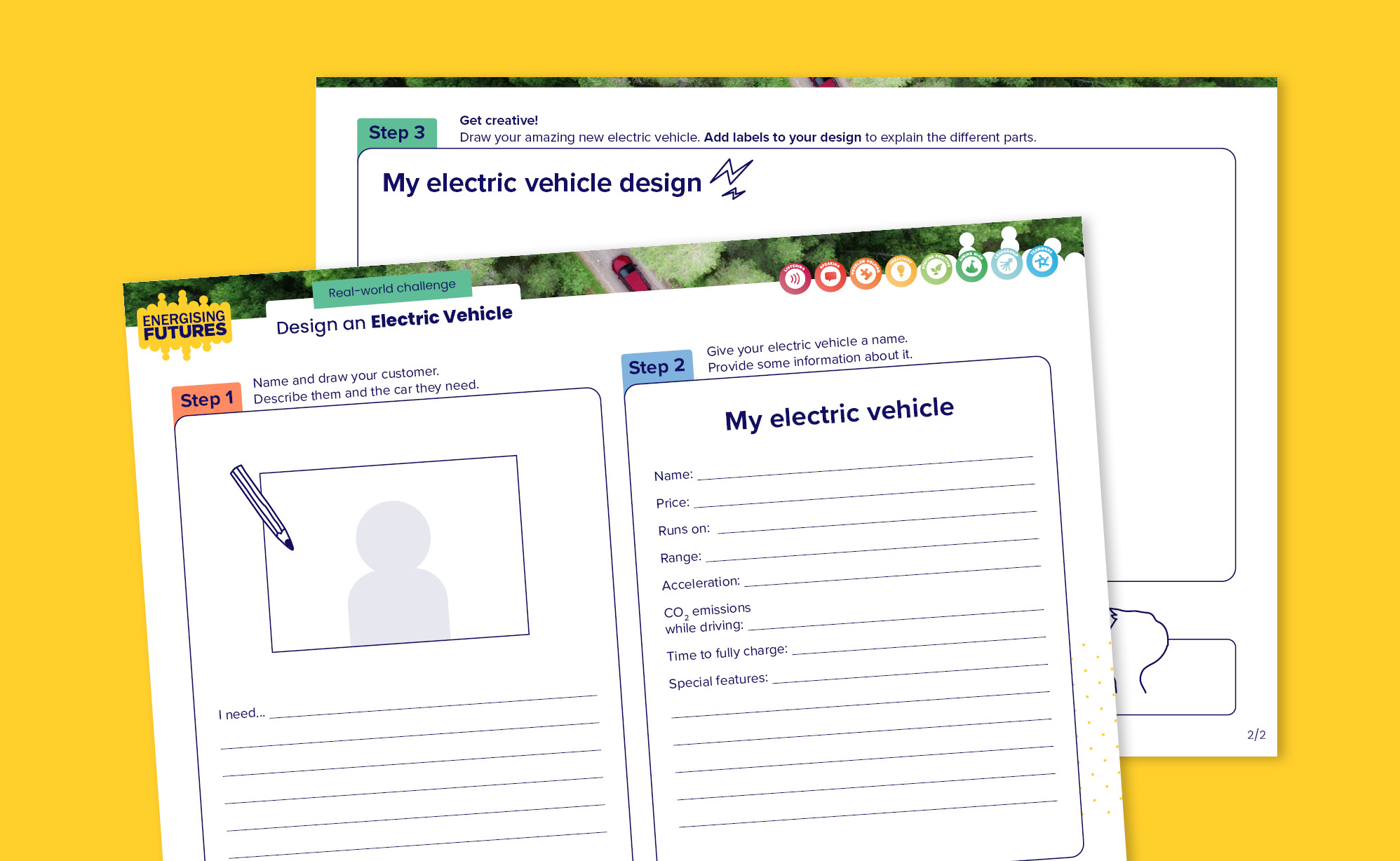 Design an electric vehicle activity sheet | Energising Futures