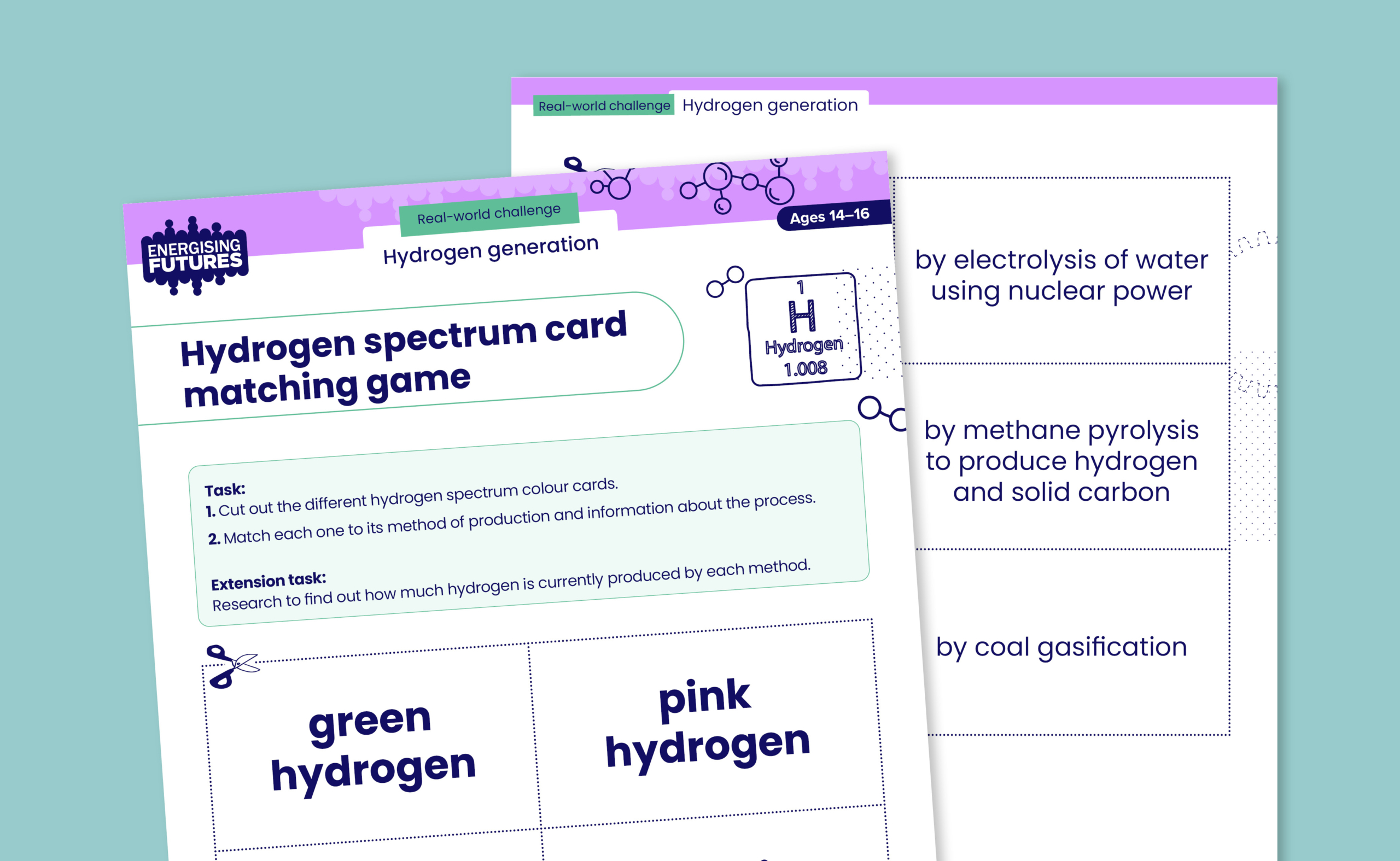 Hydrogen spectrum card match | Energising Futures