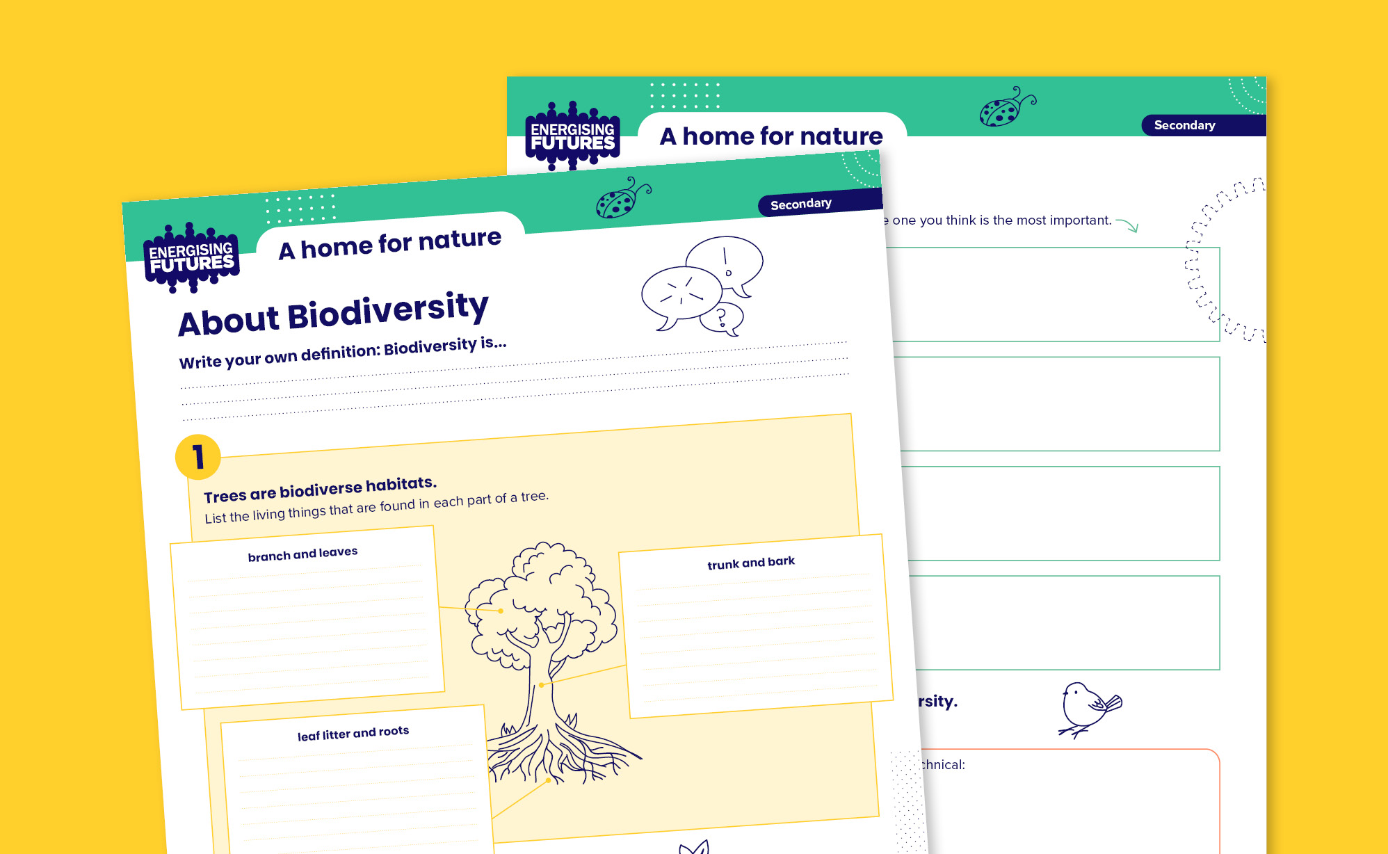 About biodiversity activity sheet (secondary) | Energising Futures