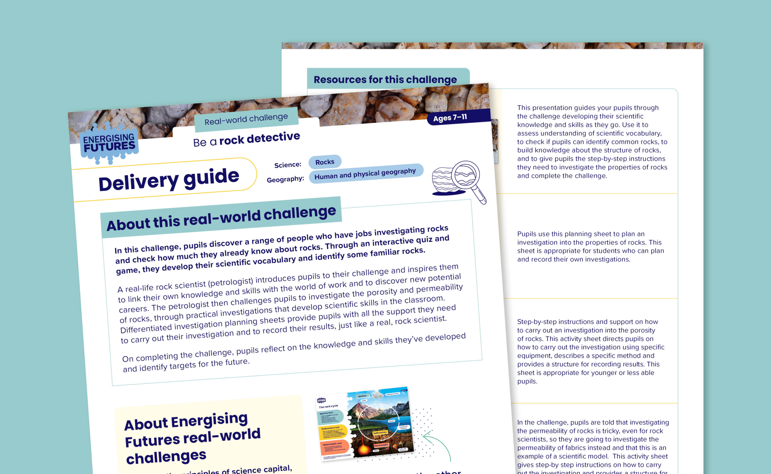 Be a rock detective challenge delivery guide | Energising Futures