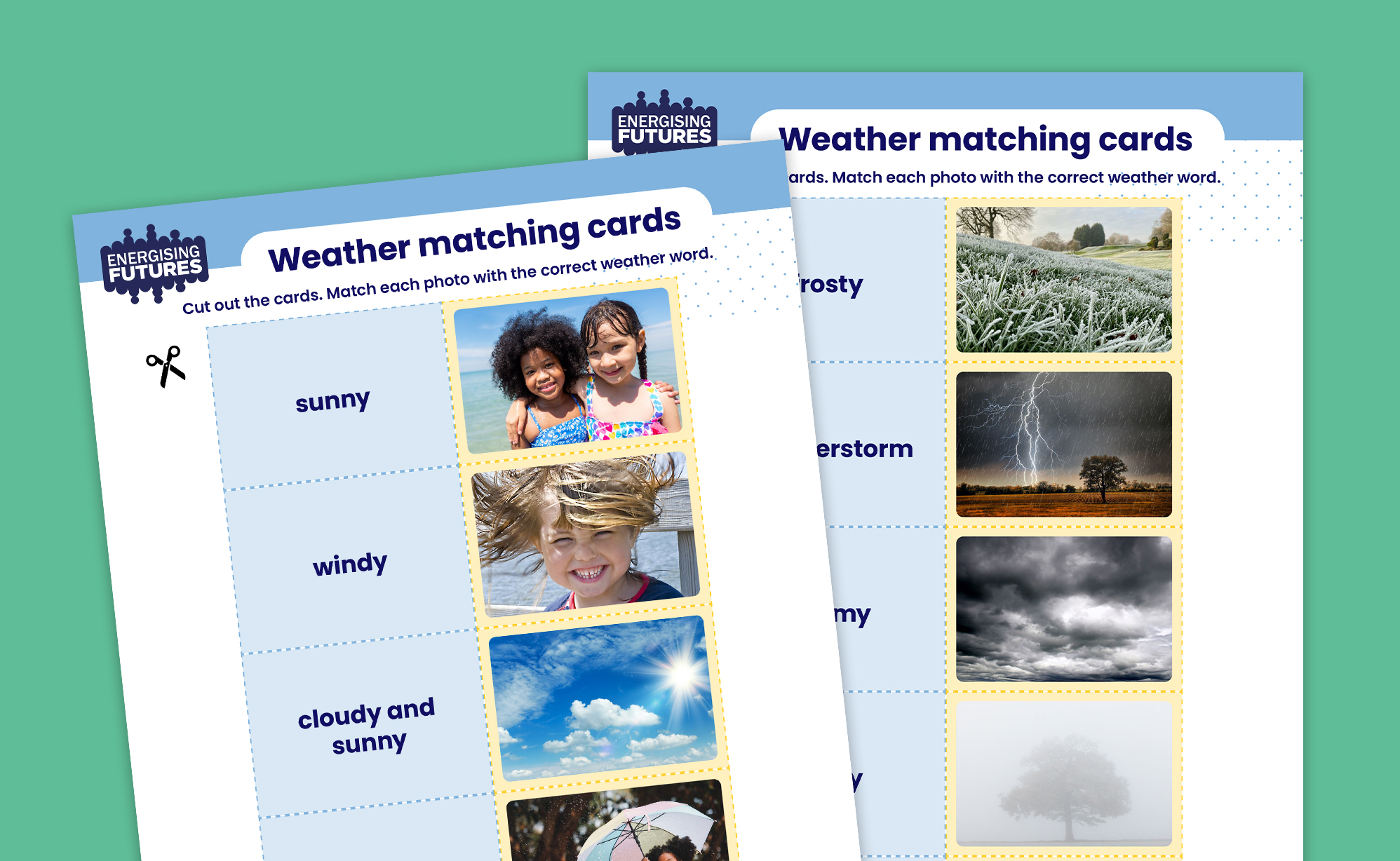 Weather matching cards | Energising Futures