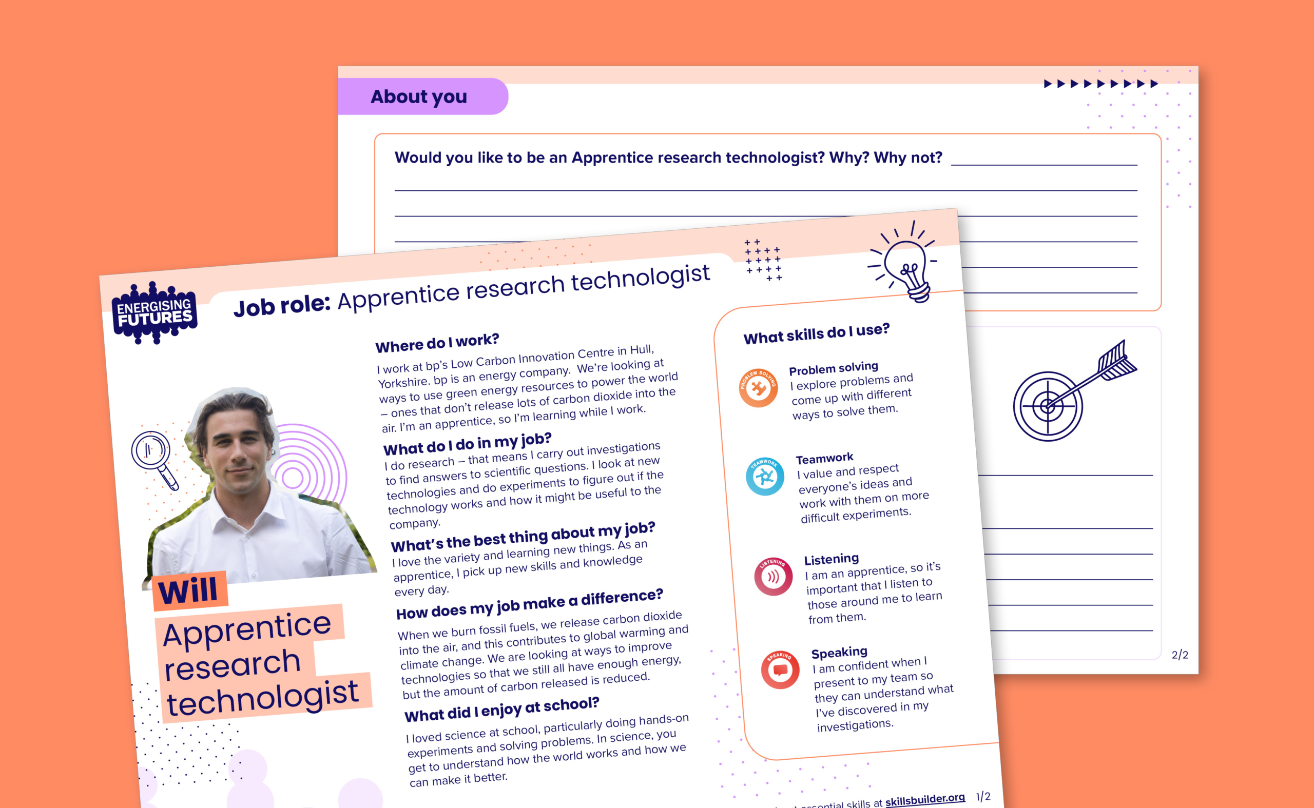 Meet an apprentice research technologist job role card | Energising Futures