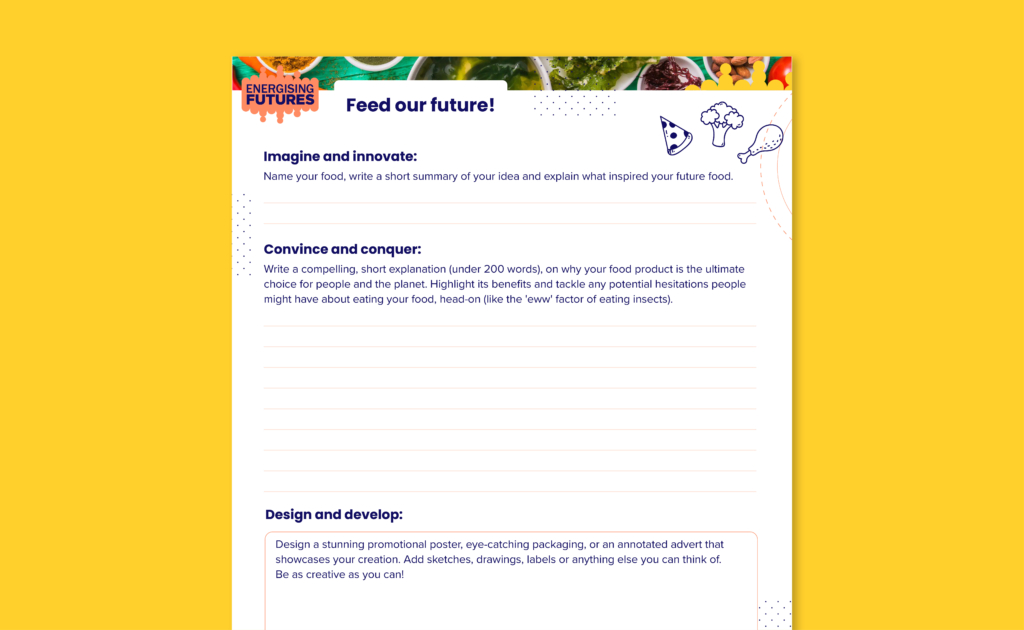 Feed our future! Activity sheet (primary) | Energising Futures