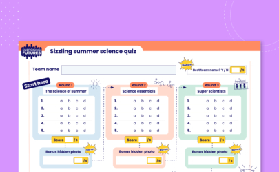Sizzling summer science quiz answer sheet (primary) | Energising Futures