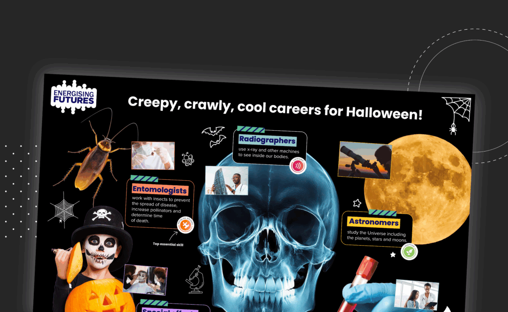 Careers linked to Halloween poster (11-14) | Energising Futures