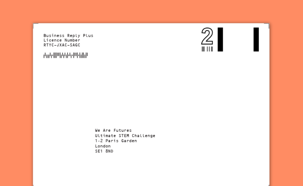 Our RoboRevolution freepost label | Energising Futures